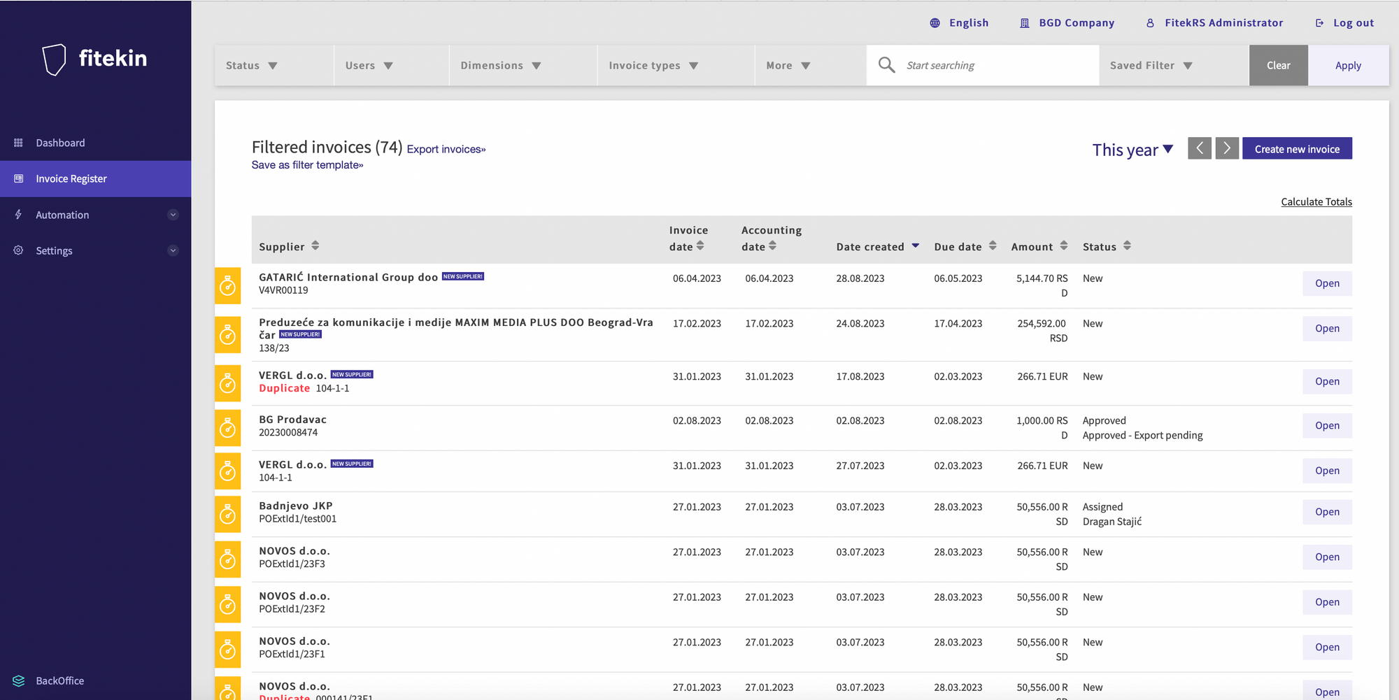 Fitekin - Unifiedpost rešenja za eFakture